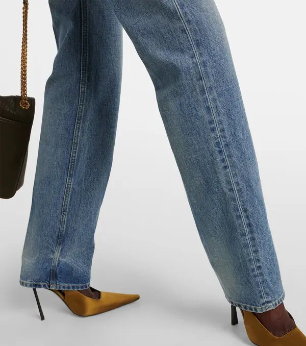 Saint Laurent High-rise Straight Leg Jeans