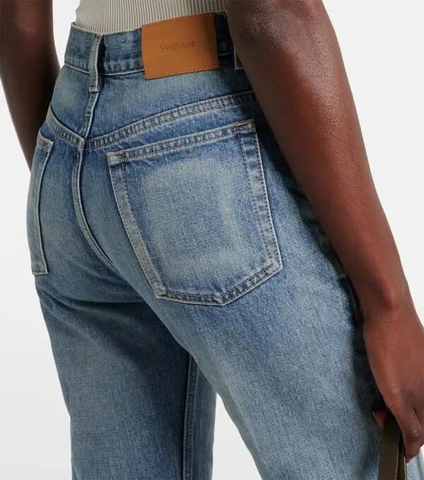 Saint Laurent High-rise Straight Leg Jeans