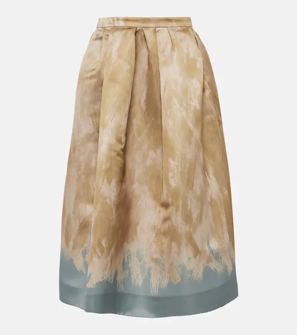 Dries Van Noten Printed High-rise Midi Skirt - Multicoloured