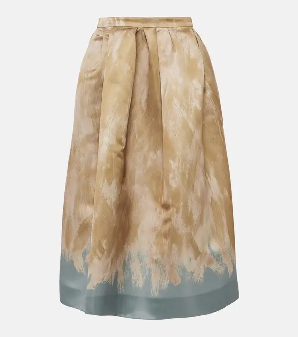 Dries Van Noten Printed High-rise Midi Skirt - Multicoloured