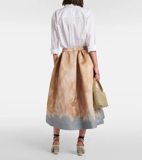 Dries Van Noten Printed High-rise Midi Skirt - Multicoloured