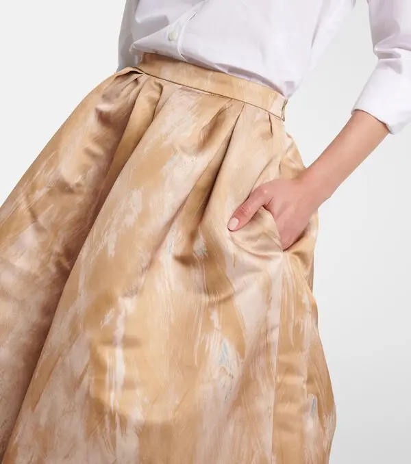 Dries Van Noten Printed High-rise Midi Skirt - Multicoloured