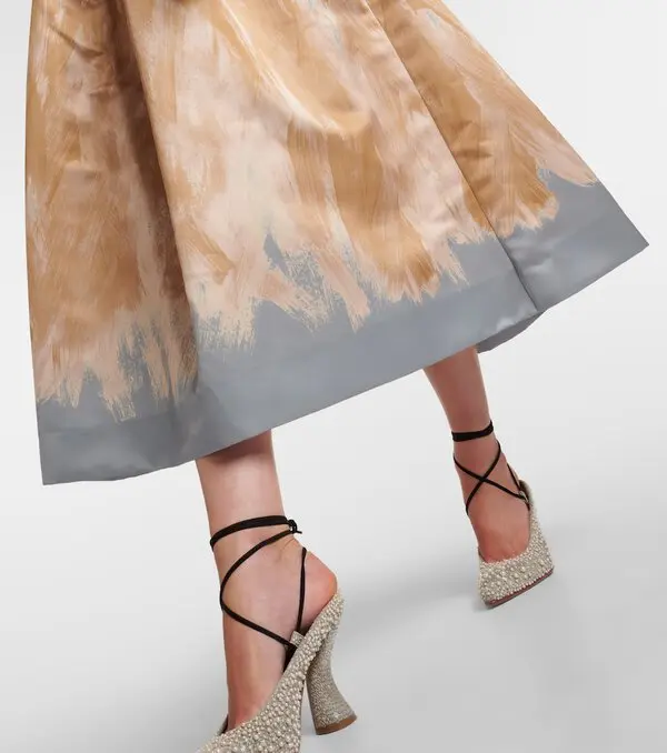 Dries Van Noten Printed High-rise Midi Skirt - Multicoloured