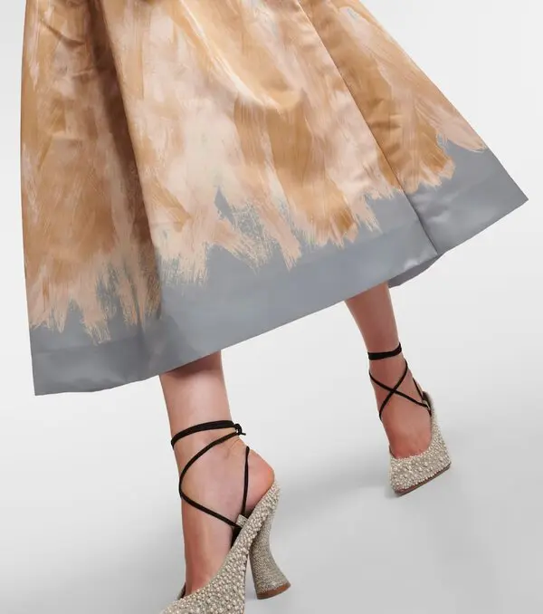 Dries Van Noten Printed High-rise Midi Skirt - Multicoloured