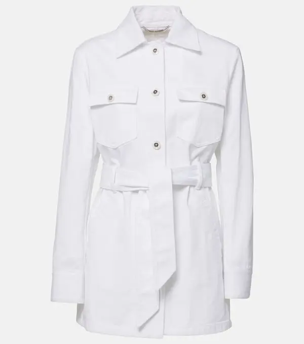 Dolce & Gabbana Belted Denim Jacket - White