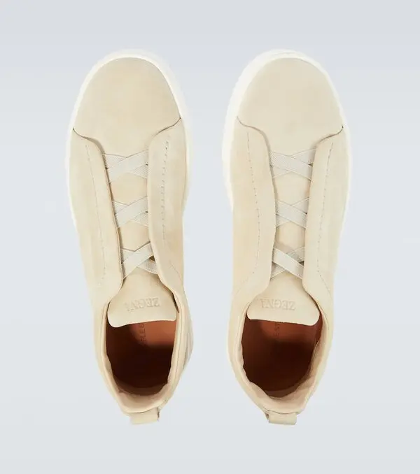 Zegna Triple Stitch Sneakers - Beige