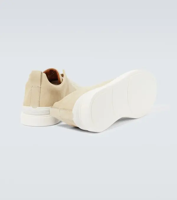 Zegna Triple Stitch Sneakers - Beige