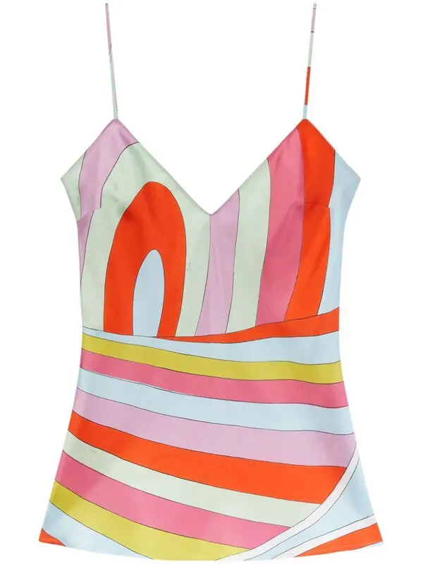 Emilio Pucci Iride-print Silk Top