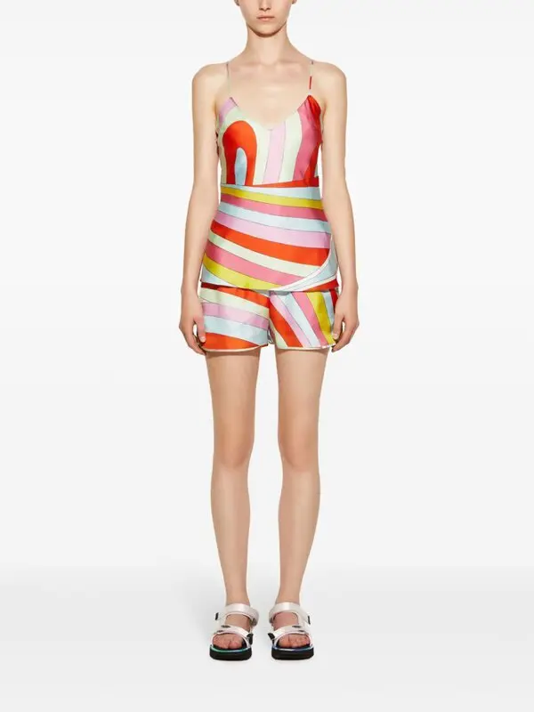 Emilio Pucci Iride-print Silk Top