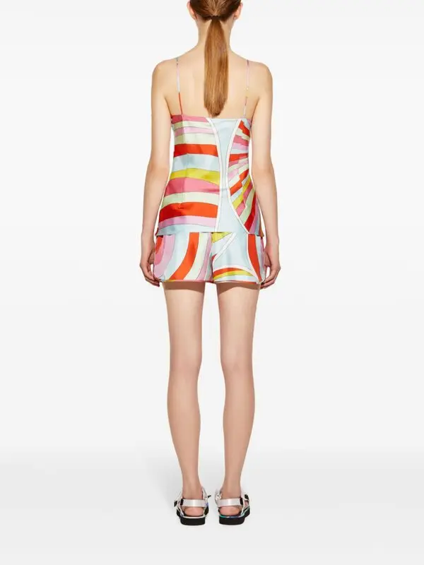 Emilio Pucci Iride-print Silk Top
