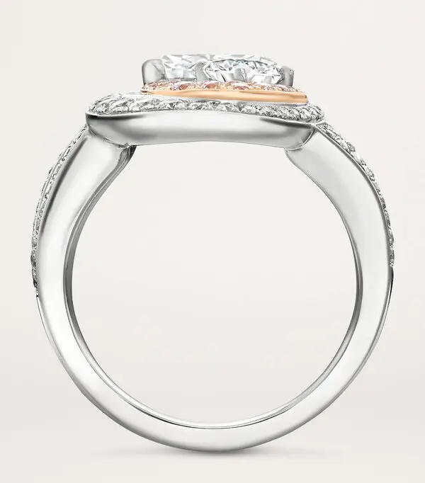 BOODLES Platinum And Rose Gold National Gallery Motherhood Diamond Ring