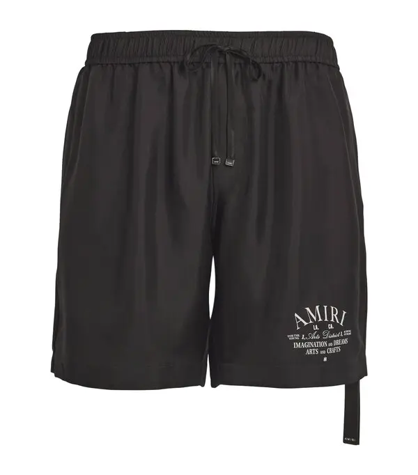 Amiri Silk Logo Shorts