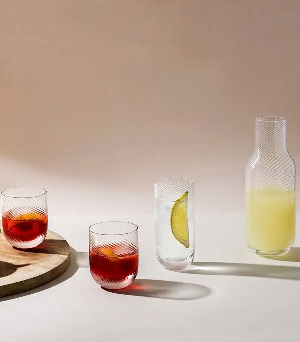 RICHARD BRENDON Crystal Optic Highball Glasses