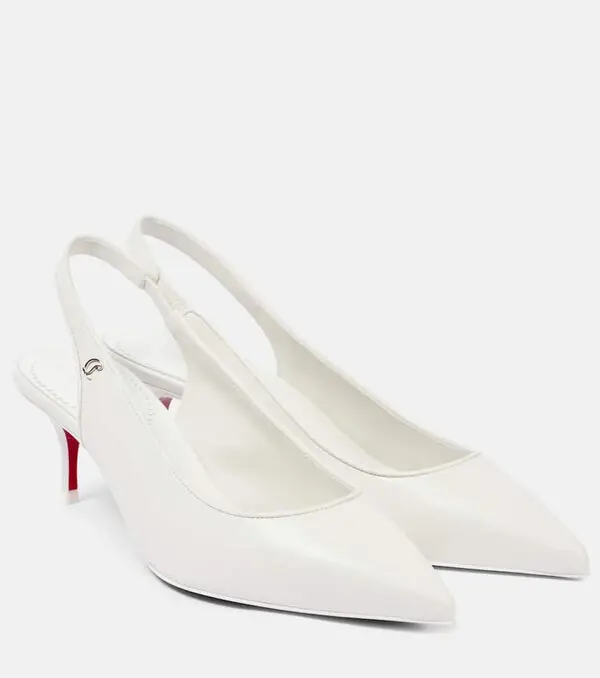 CHRISTIAN LOUBOUTIN Sporty Kate Sling 55 Pumps - White