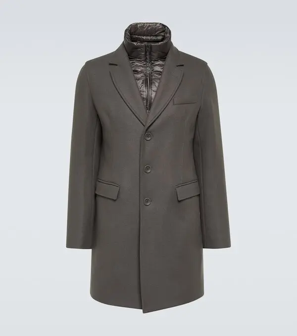 Herno Wool-blend Overcoat - Grey