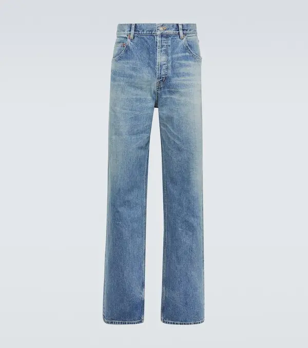Saint Laurent Mid-rise Straight Jeans - Blue