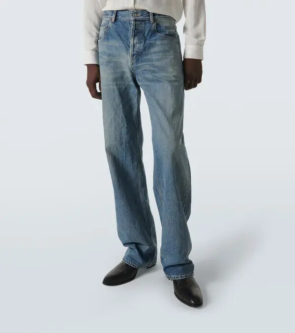 Saint Laurent Mid-rise Straight Jeans - Blue