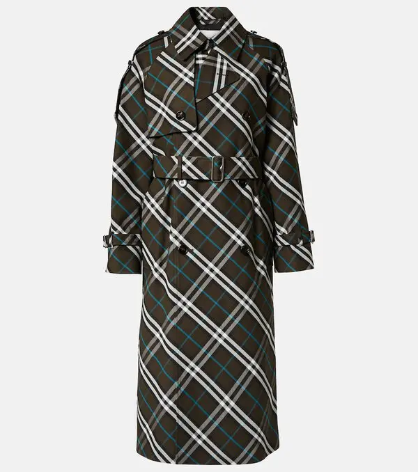 Burberry Check Trench Coat - Multicoloured