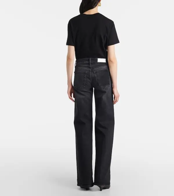 RE/DONE Mid-rise Wide-leg Jeans - Black
