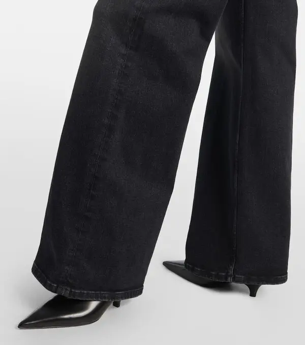 RE/DONE Mid-rise Wide-leg Jeans - Black