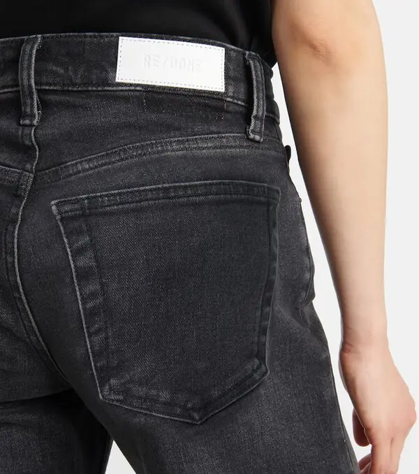 RE/DONE Mid-rise Wide-leg Jeans - Black