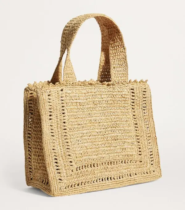 Zimmermann Raffia Floral Tote Bag