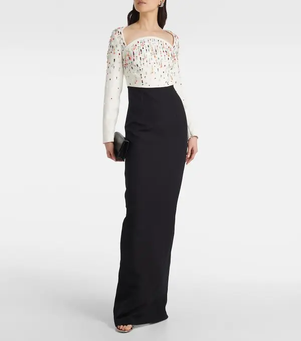 Safiyaa Racha Embroidered Gown