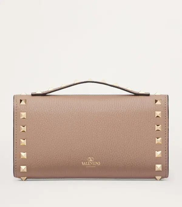 Valentino Garavani Leather Rockstud Chain Wallet