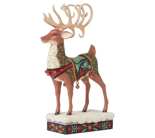 JIM SHORE Holiday Manor Reindeer Fig - One-color