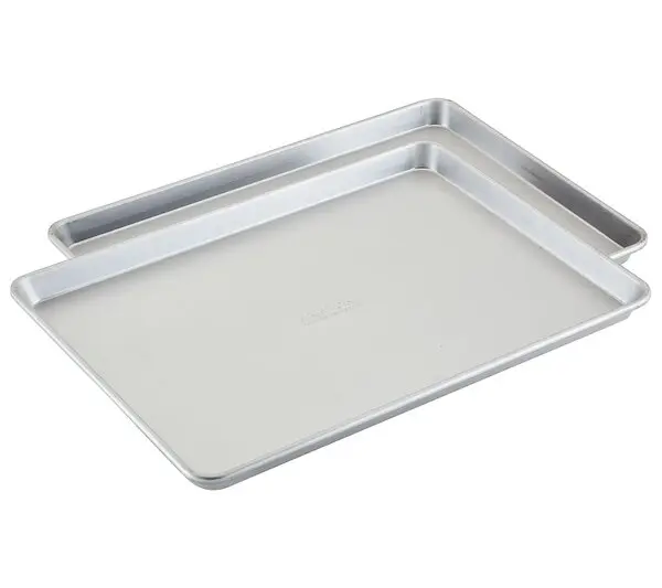 ANOLON Pro-bake Aluminized Steel 2pc Half Sheet Baking Pan Set - One-color