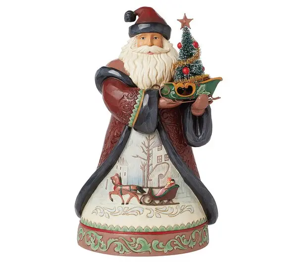 JIM SHORE Holiday Manor Santa Sled Fig - One-color