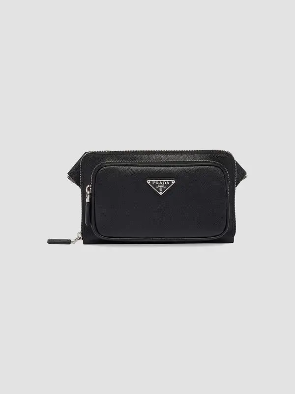 Prada Saffiano Leather Belt Bag - Black