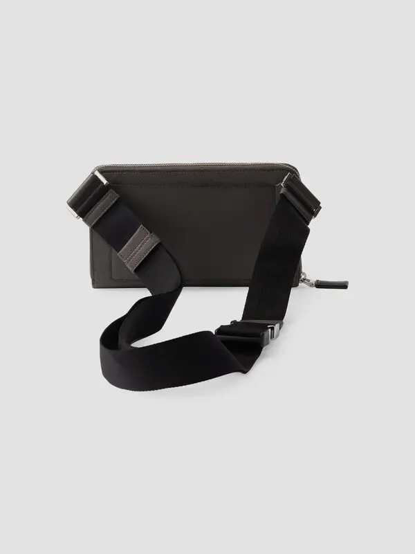 Prada Saffiano Leather Belt Bag - Grey