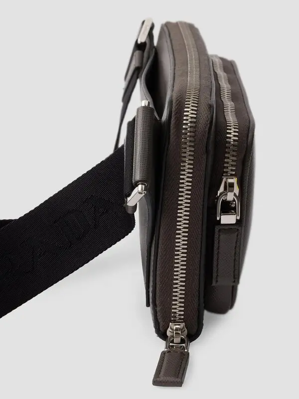 Prada Saffiano Leather Belt Bag - Grey