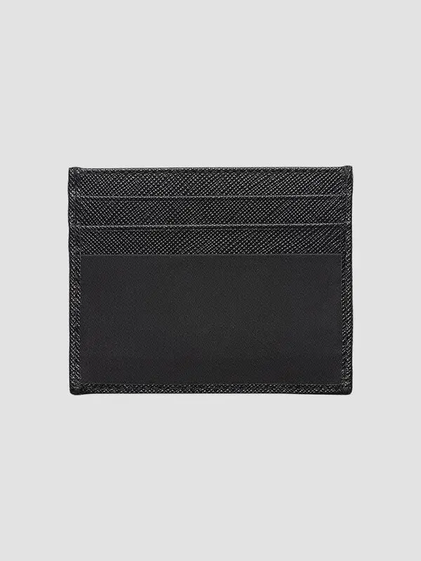Prada Re-nylon And Saffiano Leather Card Holder
