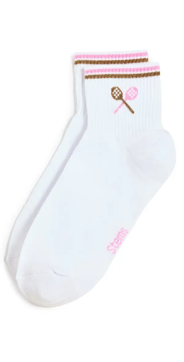 STEMS Prep School Ankle Socks - Pink/ivory