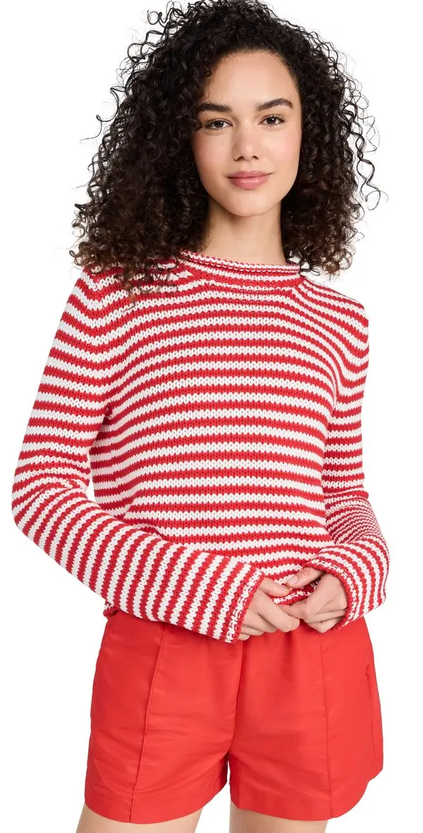 LA LIGNE Fine Stripe Mini Marina Sweater