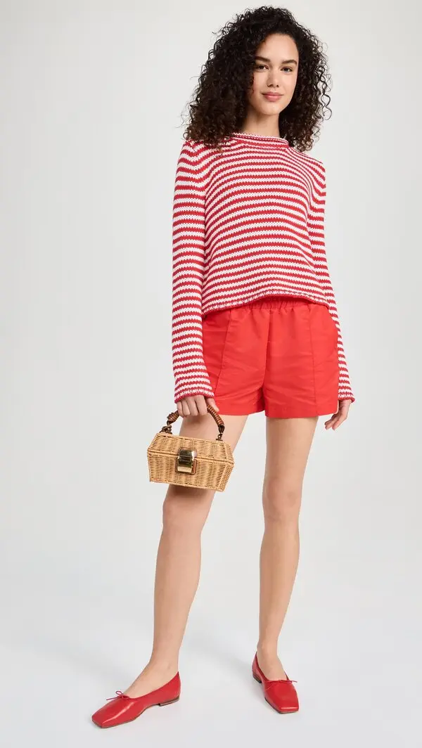 LA LIGNE Fine Stripe Mini Marina Sweater