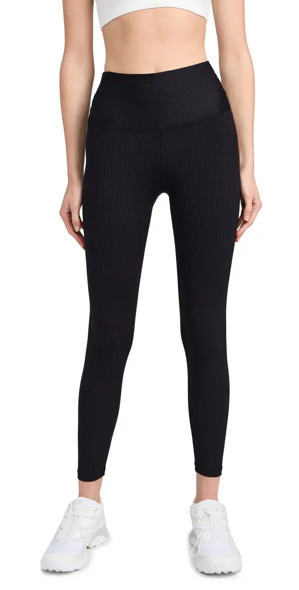 Year Of Ours Ribbed 7/8 Ankle Leggings - Black
