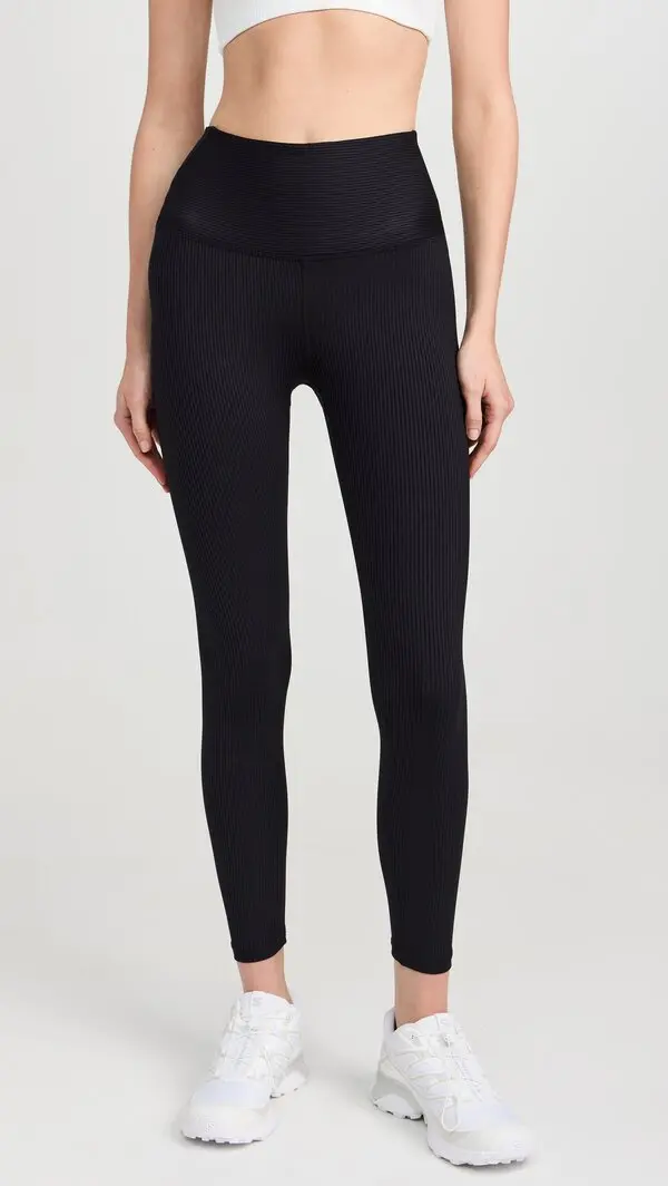 Year Of Ours Ribbed 7/8 Ankle Leggings - Black