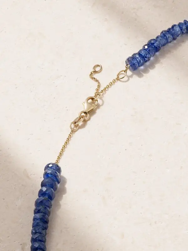 DIANE KORDAS 14-karat Kyanite And Diamond Starburst Necklace