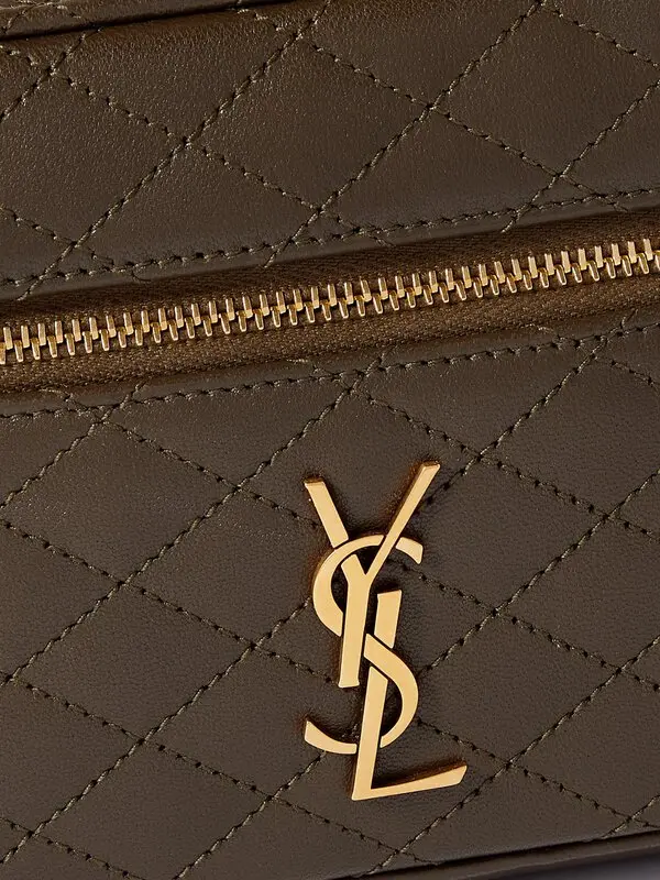 Saint Laurent Gaby Quilted Shoulder Bag - Green