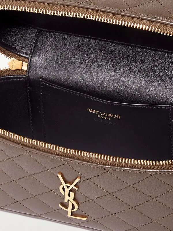 Saint Laurent Gaby Quilted Shoulder Bag - Green