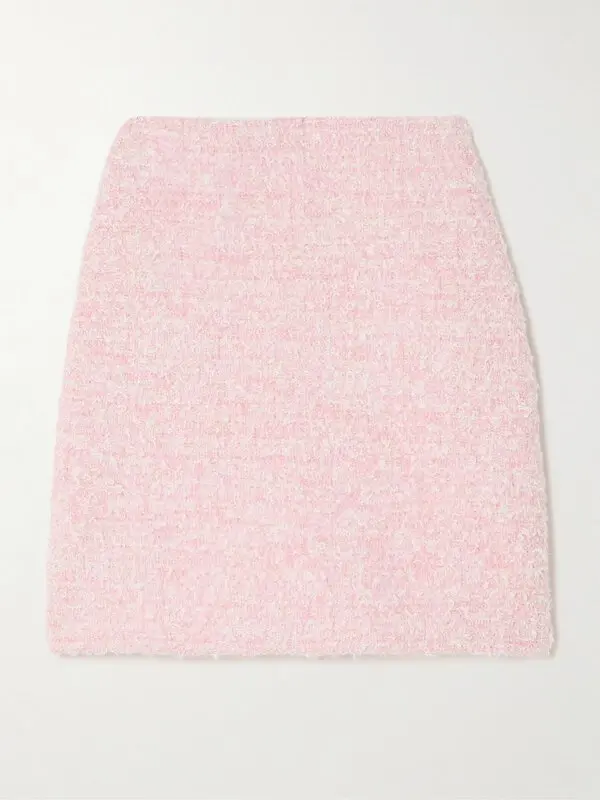 Balenciaga Metallic Cotton-blend Tweed Mini Skirt