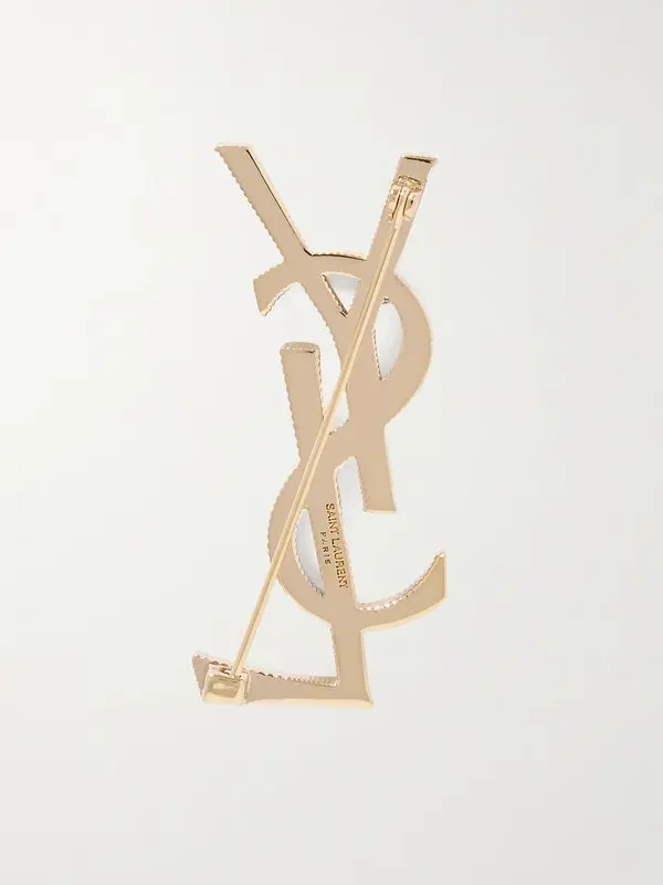 Saint Laurent Cassandre Brooch - Gold