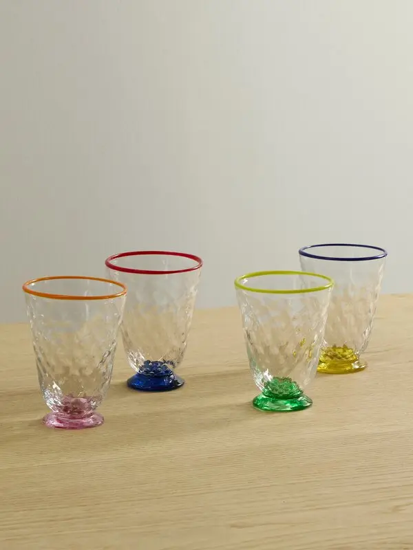 La DoubleJ - Quilted Set Of Four Murano Glasses