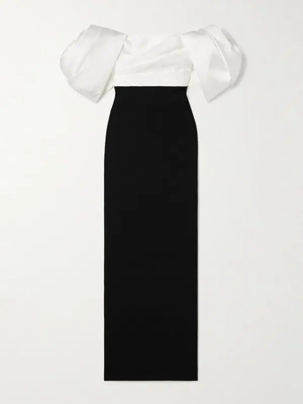 Solace London Sian Off-the-shoulder Gown - Black