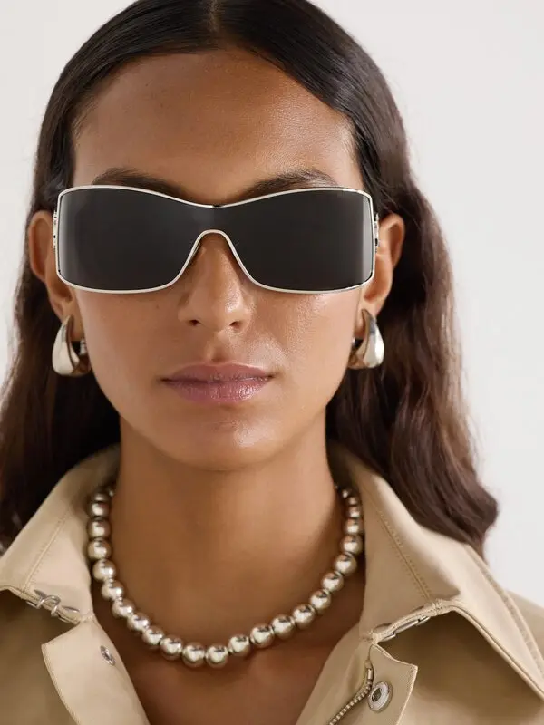 Celine Rectangular -tone Sunglasses - Silver