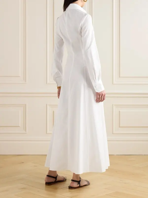 Gabriela Hearst Eugene Cotton-poplin Maxi Shirt Dress