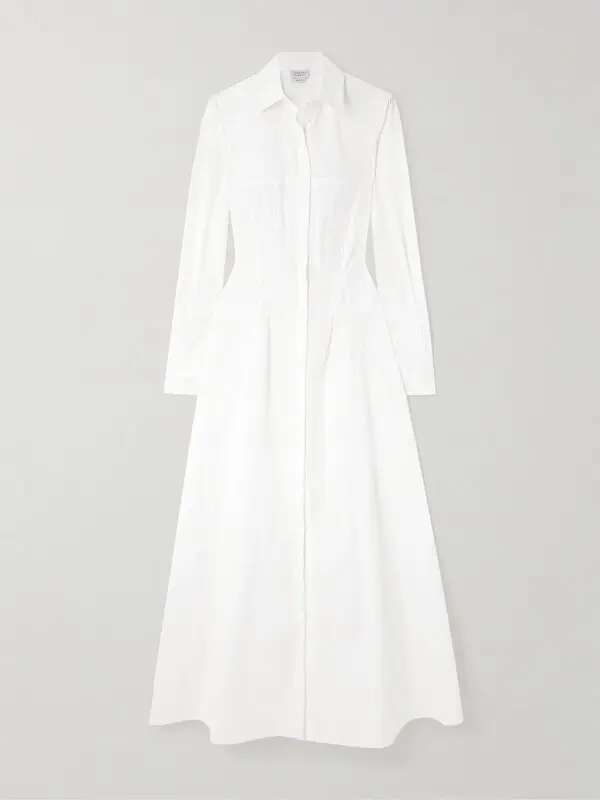 Gabriela Hearst Eugene Cotton-poplin Maxi Shirt Dress